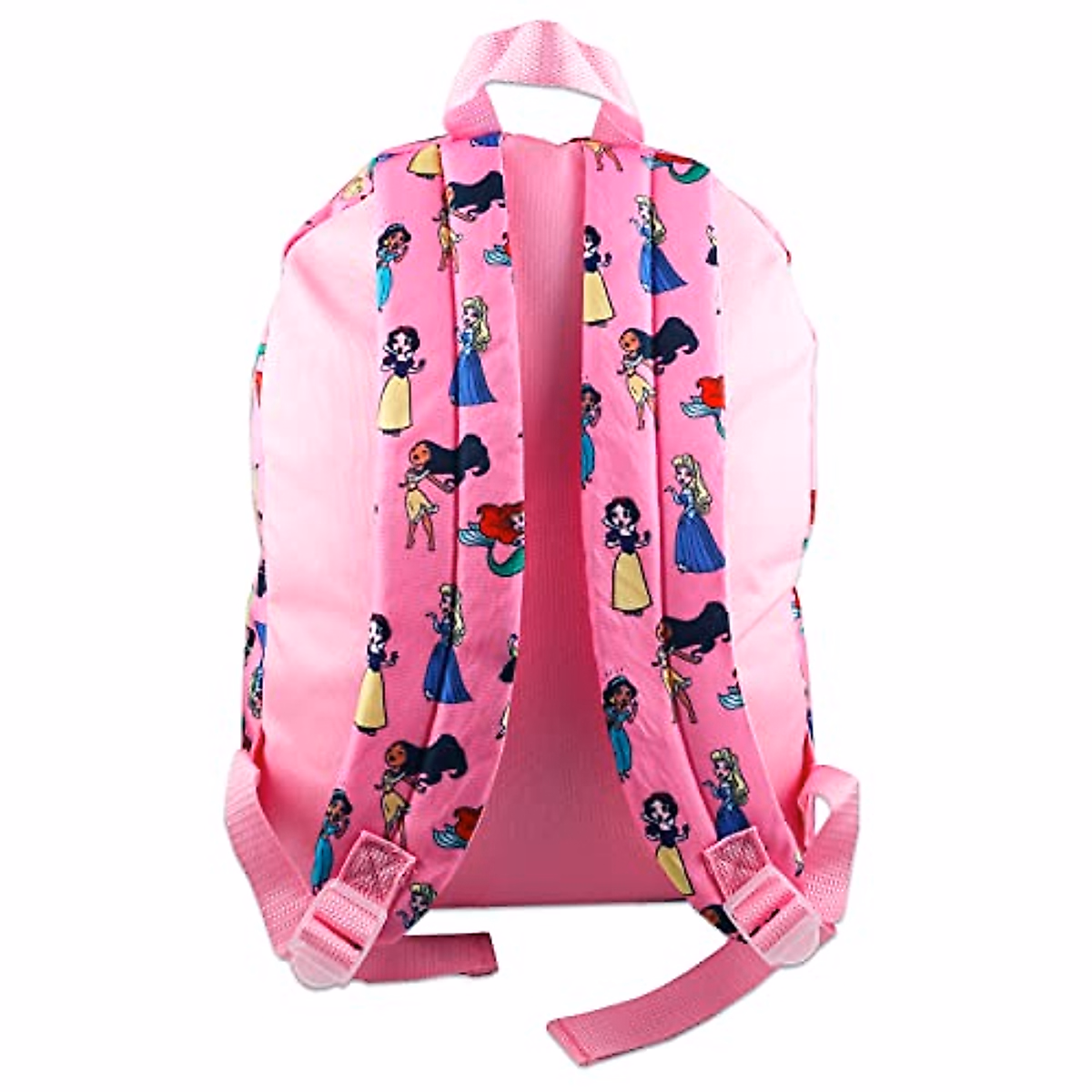 Disney Princess Backpack with Lunch Box for Girls Kids - 16" Princess Backpack, Disney Princess Lunch Box, Water Pouch, Stickers, More | Disney Princess Backpack and Lunch Box Set