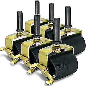 IRENPORU 6 PCS Bed Frame Wheels,Bed Rollers,Bed Casters,Heavy Duty Locking Metal Casters for Bed Replacement Parts, for Bed Frame Socket,Furniture