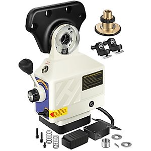 FAHKNS X-Axis Power Feed for Milling Machine 450 in-lb Torque 0-200RPM Table Milling Machine Power Feeder 110V for Bridgeport and Similar Knee Type Milling Machines(5/8" Diameter Shaft)