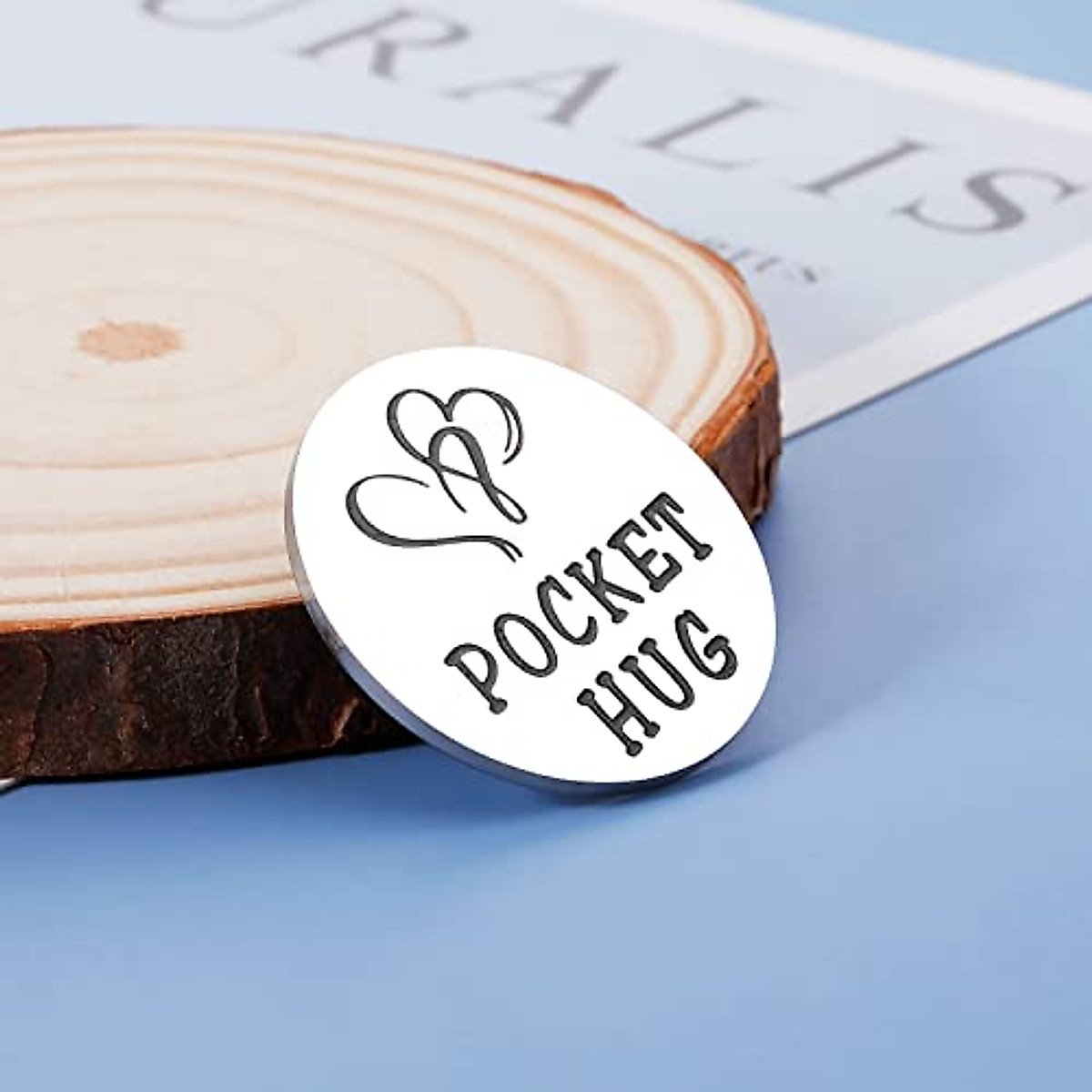 Inspirational Gift for Son Pocket Hug Token to Kids Valentines Day Christmas Birthday Gifts for Boys Teens Stocking Stuffers Present From Mom Dad Back to School Keepsakes Never Forget That I Love You