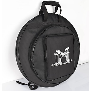 Tosnail 22" Cymbal Gig Bag with Carry Handle, Durable Shoulder Straps and Double Pockets, Great for Dust-Proof Storage