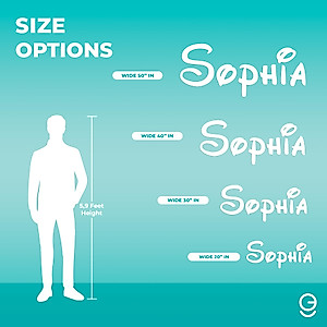 e-Graphic Design Inc Custom Name Series Wall Decal Nursery - Baby Boy Girl Decoration - Mural Wall Decal Sticker for Home Interior Decoration Car Laptop (AM) (Wide 30")