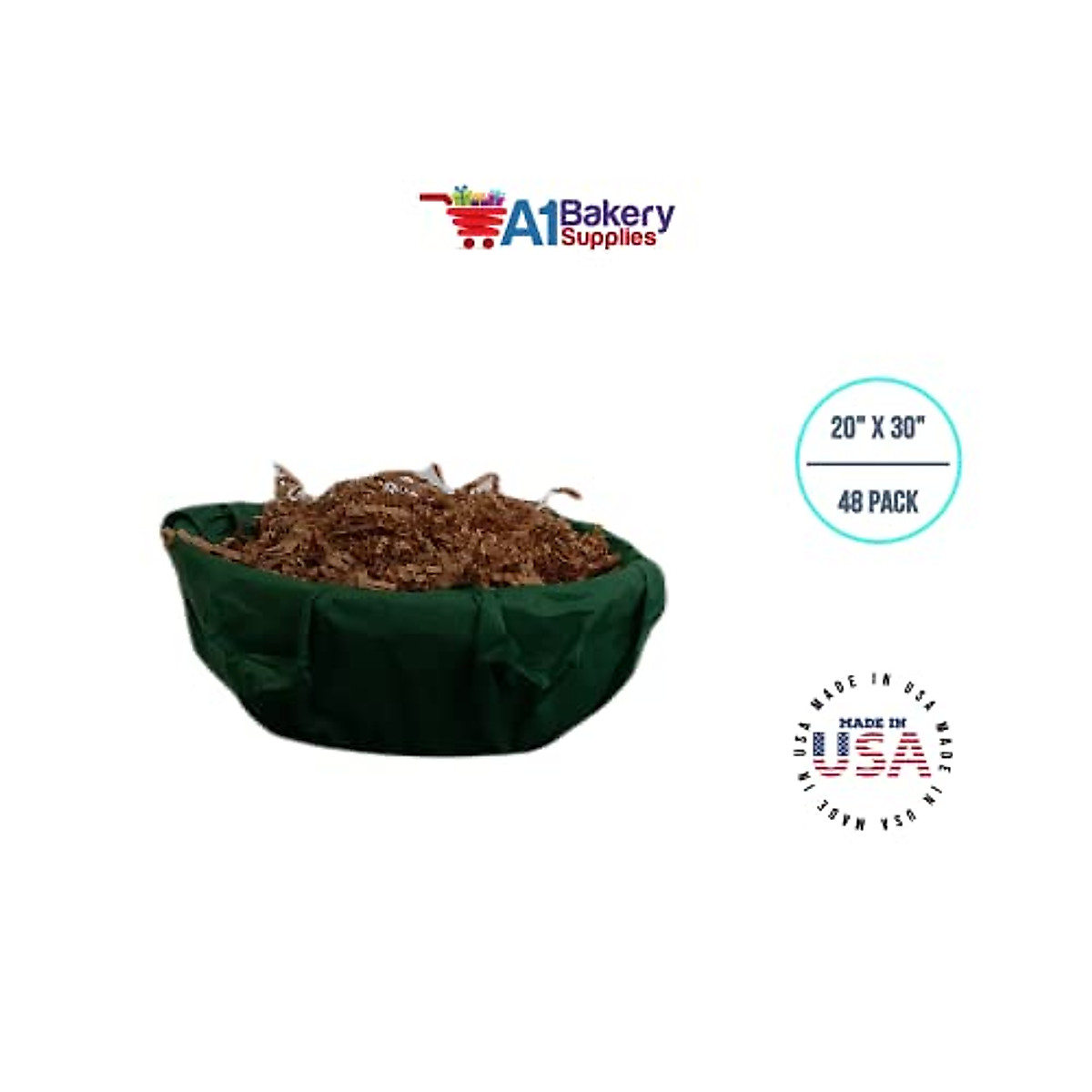 A1 Bakery Supplies Forest Green Gift Wrap Tissue Paper 20 Inch X 30 Inch - 48 Sheets Premium tissue paper