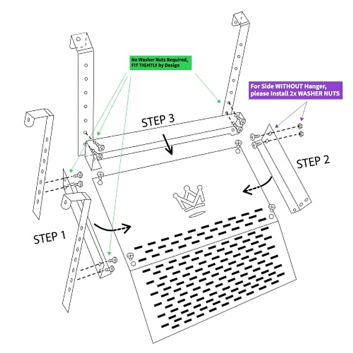 Extra Large Wide Hanging Turtle Basking Platform - 17"x16" Aquatic Reptile Ramp Dock with Foot Grips, Adjustable, Ideal for 65+ Gallon Tanks or Larger