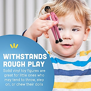 Creative Minds Marvel Education African American Family Toy Figure Set for Kids Ages 3+, Set of 8 Inclusive and Diverse Dollhouse Toy Figurines, Multicolor