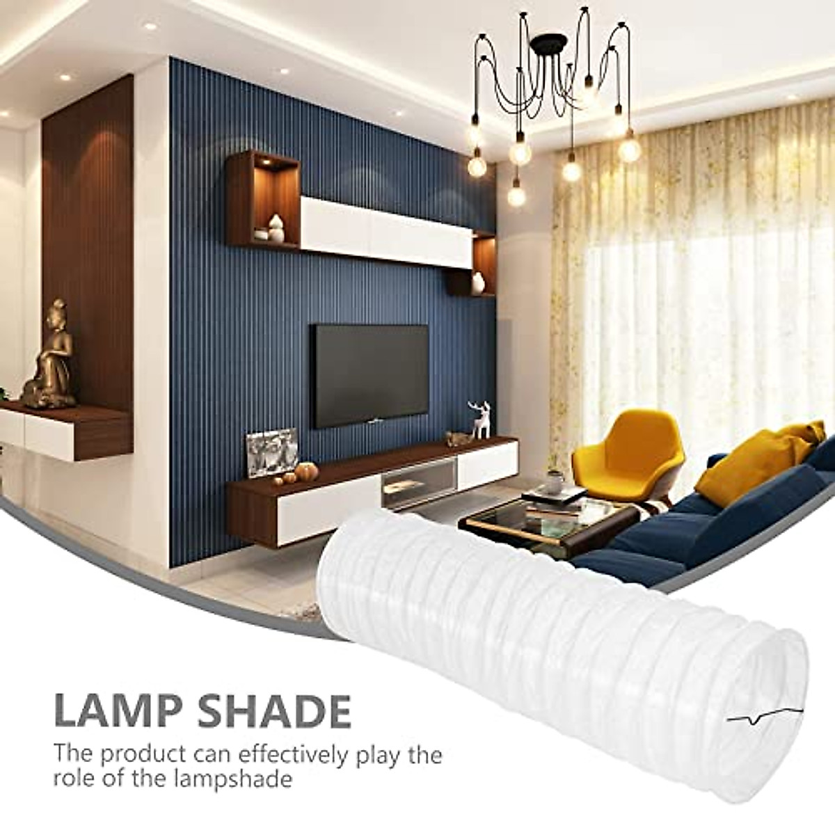 Uonlytech Paper Floor Lamp Shades Nordic Style Table Light Cover Barrel Chandelier Protector for Home Hotel Bedside Desk Wall Floor Lamp