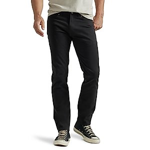 Lee Men's Extreme Motion Slim Straight Jean Black 32W x 34L