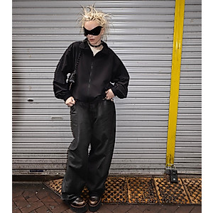 GUVIVI Futuristic Sunglasses for Men Women Oversized Wrap Around Shield Fashion Superhero Chic Mask Sun Glasses Shades