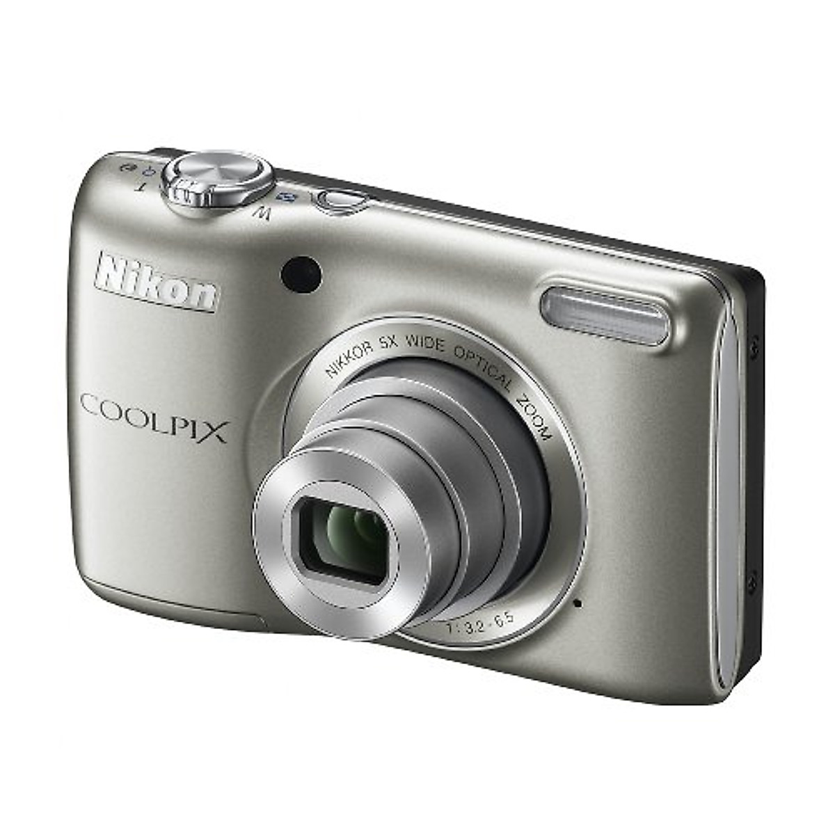 Nikon COOLPIX L26 16.1 MP Digital Camera with 5x Zoom NIKKOR Glass Lens and 3-inch LCD (Silver) (OLD MODEL)