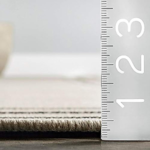 nuLOOM Katalina Simple Border Indoor/Outdoor Area Rug, 6' 7" x 9', Ivory