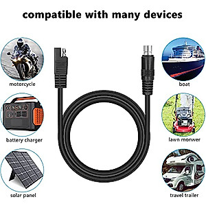 24V DC8mm to SAE Extension Cable DC 8.0mm x 2.0mm Male Plug to SAE Solar Adapter Connector Cable 14AWG for Car,Motorcycle,Solar Panel,Portable Generator,Solar Power Station Etc.