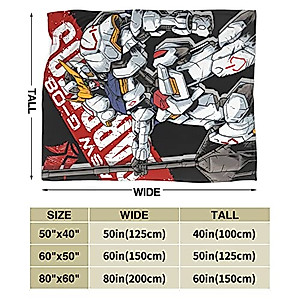 LYKFKNJ Gundam Ultra-Soft Warm Micro Fleece Print Throw Blanket for Couch Bed Living Room Bedroom Travel All Season