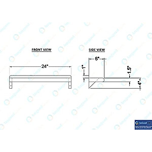 AmGood 6" X 24" Stainless Steel Wall Shelf | Metal Shelving | Garage, Laundry, Storage, Utility Room | Restaurant, Commercial Kitchen | NSF