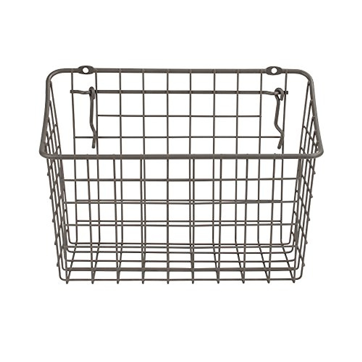 Spectrum Diversified 10" x 5" x 7" Pegboard & Wall Mount Basket, 10"L x 7"W, Industrial Gray