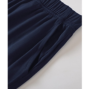 Latuza Women's Viscose Long Sleeves Top Jogger Pants Pajamas Set L Navy