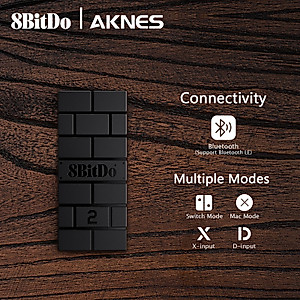 8BitDo USB Wireless Controller Adapter 2 Converter Dongle for Switch/Switch OLED,Steam Deck,Windows,Raspberry Pi, macOS, PS5/PS4/PS3 Controller,Xbox Series X/S,Xbox One Bluetooth Controller OTG Cable