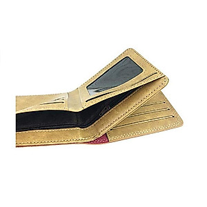 yehert Anime Brown Wallet Cosplay 10 Slots Bifold Wallet Card Holder Purse