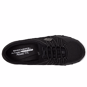 SKECHERS Women's Bikers LITE-RELIVE Sneaker, Black, 8.5
