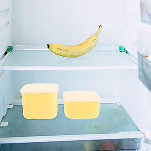 2pcs Sliced Cheese Container for Fridge Cheese Slice Holder with Lids Plastic Cheese Box for Fridge Cheese Storage Container for Fridge Cheese Container for Refrigerator