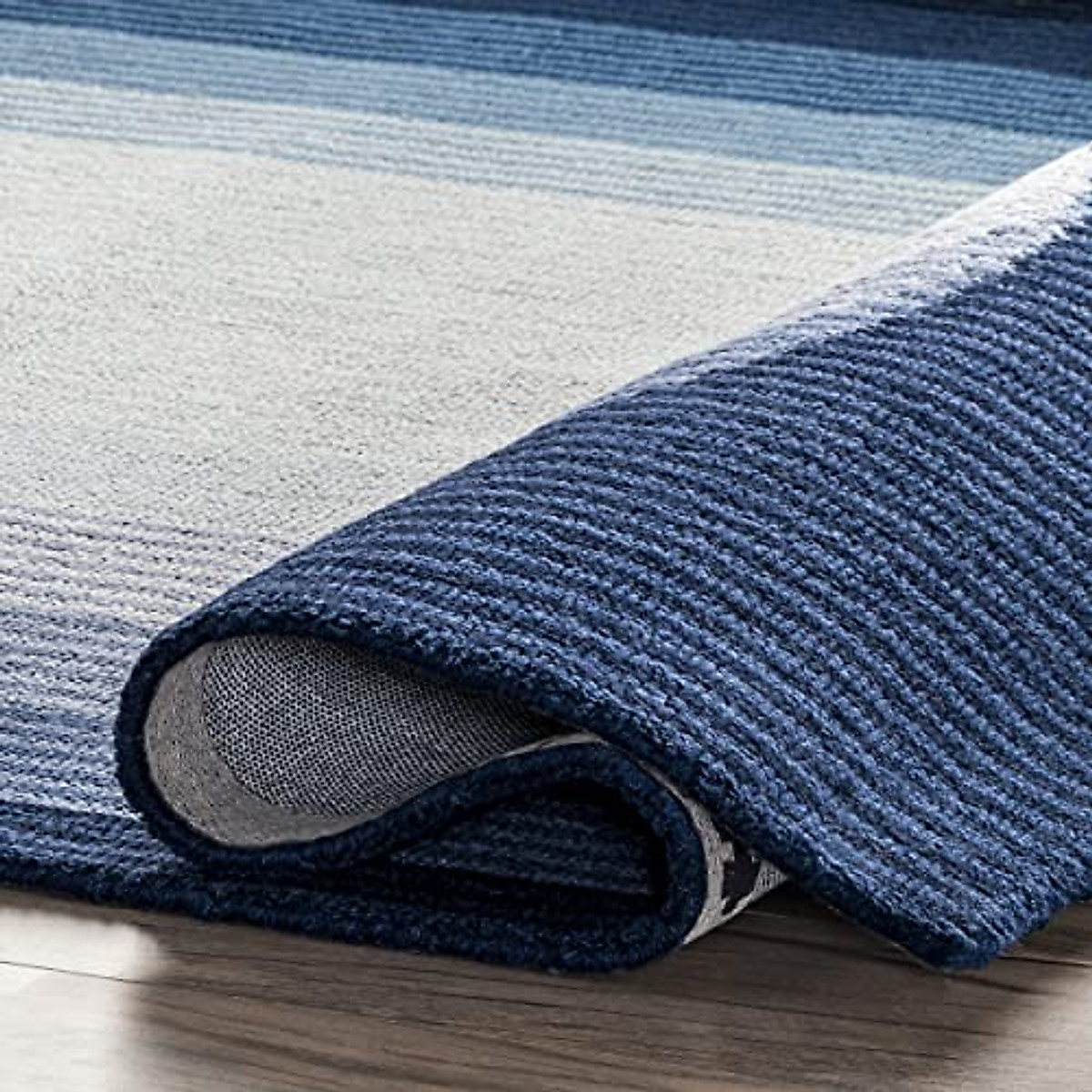 nuLOOM Harlow Wool Abstract Area Rug, 5' x 8', Blue