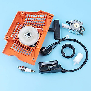 Laliva tools - Recoil Pull Starter Carburetor Ignition Coil Kit For Husqvarna 340 345 346XP 350 351 353 Chainsaw Carb 503283208 537104702