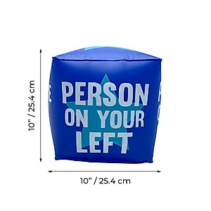 TMD Retail Giant Dice Drinking Game for Adults - Blow Up Dice PVC Inflatable and Reusable 2 Dice - 10" - Jumbo Dice for Indoor Outdoor Fun Games, Pool Parties, Lawn Floor Games