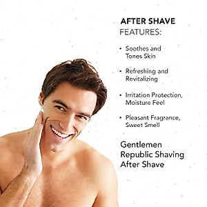 Gentlemen Republic After Shave - Refreshing and Hydrating Formula with Irritation Protection - Soothe, Cool And Moisturize - 100% Alcohol-Free Aftershave for Men - Made in the USA, 32oz