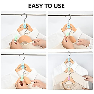Diampure Clothes Hanger Connector Hooks, 40 PCS Hanger Extenders, Cascading Clothes Hangers, Space Saver for Wardrobe Clothes Closet (Mix Color)