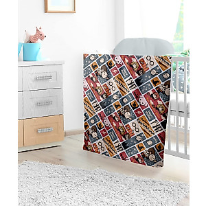 Harry Potter Lightweight Baby Blanket, 30"X40", Cute Chibi Pattern Unisex for Infants Girls & Boys