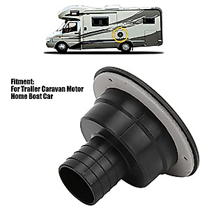 Aramox Water Inlet Lock Fit for Motorhome Caravan Boat Car, Water Locking Cap with Lock Gravity Modification Parts(Black)