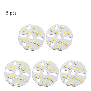Othmro 5Pcs 1.22in Dia LED Chip Bulb Super Bright High Power 15-17V 3000K 2835 Aluminum LED Bulb Surface Mounted Device Light Beads Floodlight for Camper Light Bulb Home Reading Light Marine Lamps