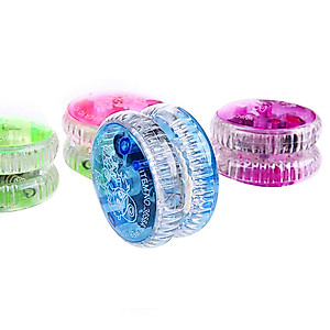 LED Light Up Yo Yo Yoyo for Kids Beginner Yoyo for Kids Responsive Ball Bearing Yoyo 4 Pack