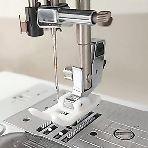 TISEKER Non-Stick Zigzag Teflon Presser Foot - Fits for All Low Shank Snap-On Singer, Brother, Babylock, Euro-Pro, Janome, Kenmore, White, Juki, New Home Simplicity, Elna, Etc Sewing Machines