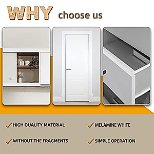 GSCIT Club White Edge Banding, 3/4 inch x 50ft Melamine Edge Banding with Hot Melt Adhesive Pre-glued Cabinet Edge Banding Flexible White Veneer Edging for Plywood Furniture Table