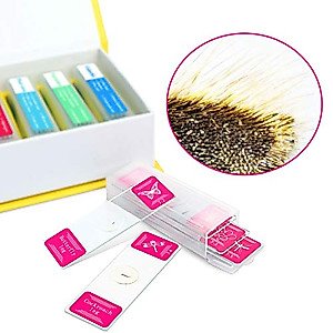 Bysameyee 35PCS Prepared Microscope Slides with 7 Types Specimens, Insect/Plant Glass Sample Slide for Kids Adults Family Preschool Education Scientific Enlightenment