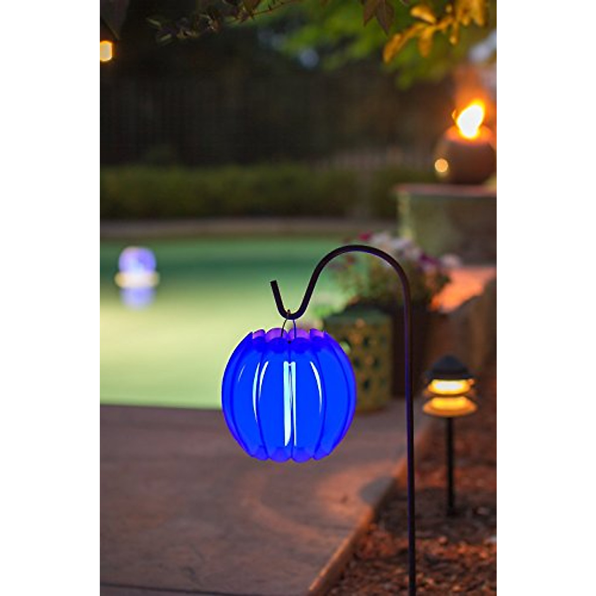 Poolmaster Floating Pool Lights for Swimming Pool, Patio and Hanging Solar Lanterns, 2 Pack, Blue