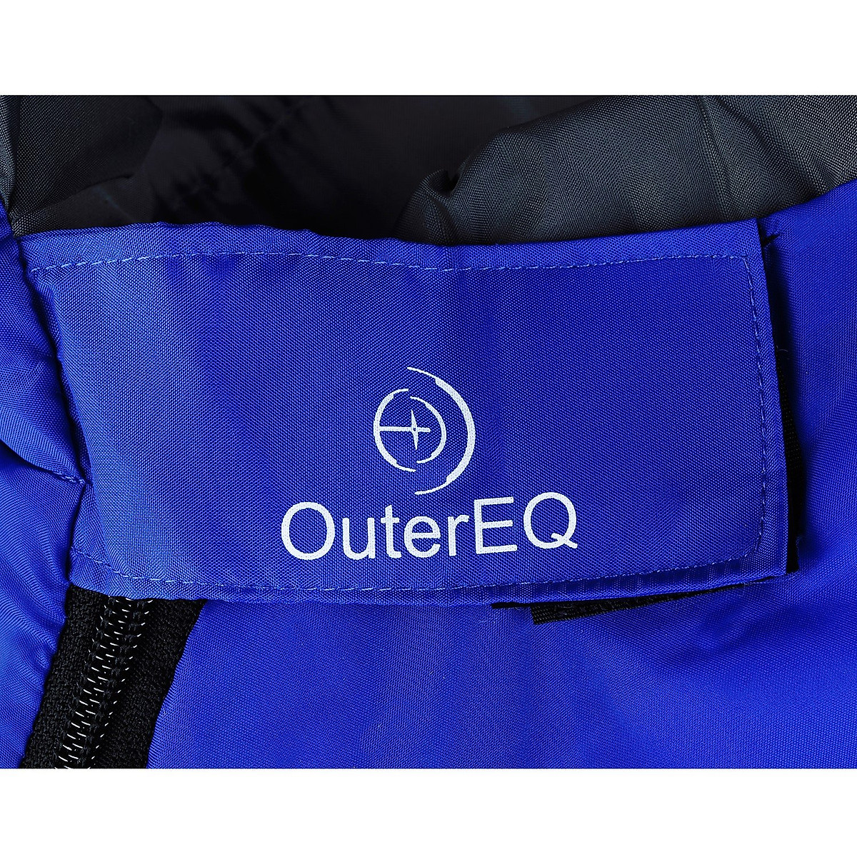 OuterEQ Compact Lightweight Mummy Sleeping Bag, Compression Sack Waterproof for Camping & Hiking & Backpacking (Blue/Grey Right)