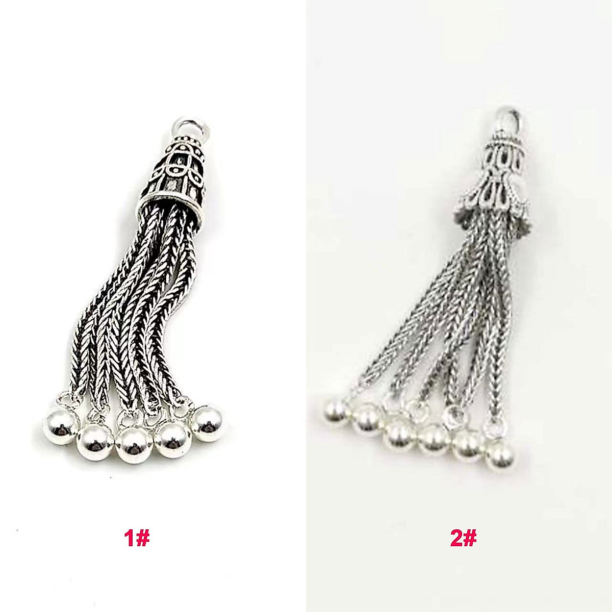 ALBASHAN S925 sterling silver tassel pendant DIY tasbih (style 1)