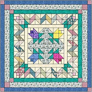 Material Maven Quilt Kit Easter Quilt Wooly Tulip Garden/Pre Cut Ready to Sew!