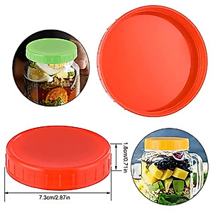 8 Pcs Plastic Mason Jar Lids with Leak-proof Silicone Ring,86mm Reusable Wide Mouth Canning Jar Lids,Plastic Storage Caps for Canning Jars (Black)