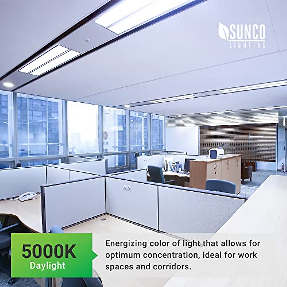 Sunco Lighting - 24 Pack T8 LED 4FT Tube Light Bulbs Ballast Bypass Fluorescent Replacement, 5000K Daylight, 15W, Clear Cover, Retrofit, Single Ended Power (SEP), Commercial Grade UL