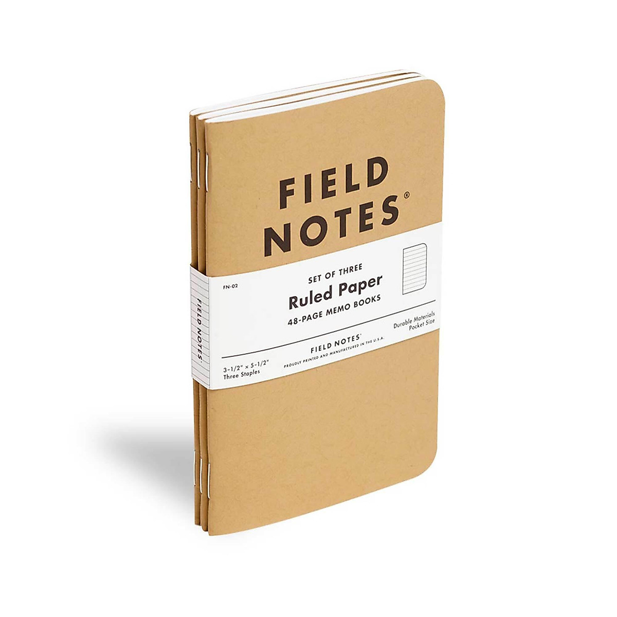Field Notes: Original Kraft 3-Pack - Ruled Paper - 48 Pages - 3.5" x 5.5"