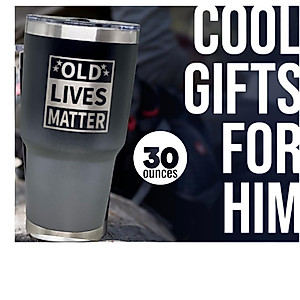 Old Lives Matter, 30 oz, Old Lives Still Matter Gifts For Men,Beer Gifts For Men Birthday,Funny Retirement Gifts for Men,Old Lives Still Matter Gifts, Senior Citizen Gifts, Funny Gifts for Grandpa