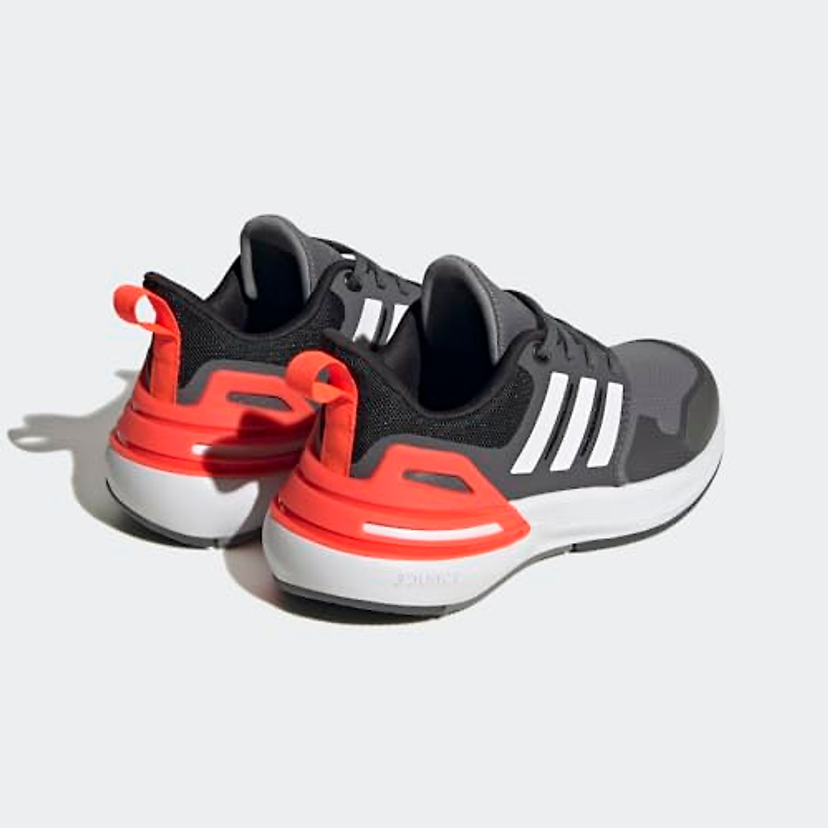 adidas Rapidasport Bounce Sneaker, Grey/White/Grey, 2 US Unisex Little Kid