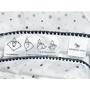 Amazing Baby Large Receiving Blanket, Ultimate Swaddle for Baby Boys, Girls, Softest US Cotton Flannel, Best Shower Gift, MADE in USA, Playful Dots Multi Pink, Mom’s Choice Winner, 42x42"