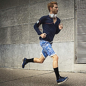 Toes&Feet Men's 3-Pack Black Anti Odor Resist Anti-Sweat Thin Cotton Crew Sports Socks, Size 6-12