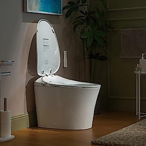 WOODBRIDGE Smart Bidet Toilet with Auto Open/Close Lid, Foot Sensor Operation,Dual Auto Flush, Heated Seat, Power Outage Flush,Hygienic Wash,Night Light,LT610