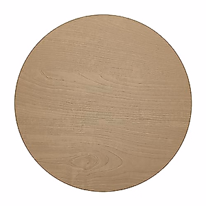 DAIVA CASA Orion Light 31 inch 3 Legs Round Table for 3 Person - Birch Solid Wood Kitchen & Dining Room Furniture - Mid Century Modern Scandinavian Style – Brown Table for Small Space