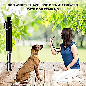JEKJOL Pack of 2 Ultrasonic Dog Whistle, Professional Dog Whistle Training with Adjustable Frequencies to Recall, Dog Whistle to Stop Barking & Control Your Dog with Lanyard