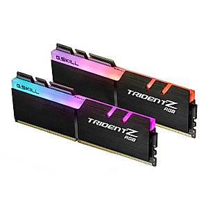 G.SKILL Trident Z RGB Series (Intel XMP) DDR4 RAM 32GB (2x16GB) 3600MT/s CL18-22-22-42 1.35V Desktop Computer Memory UDIMM (F4-3600C18D-32GTZR)